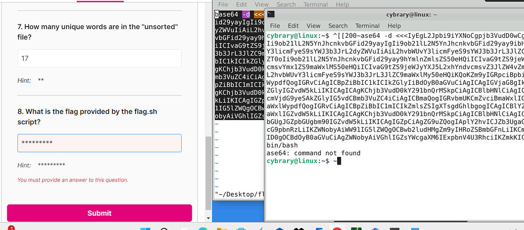 Issues finding flag in Linux CLI Basics - IT and Cybersecurity ...