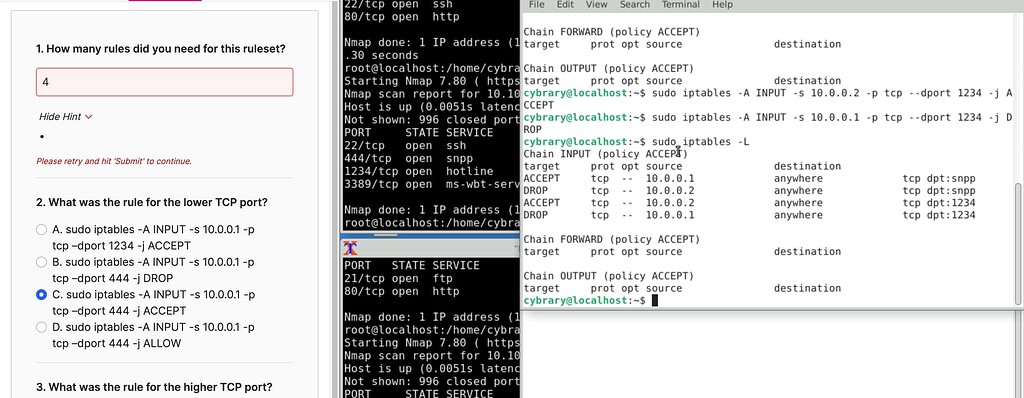 Firewall Basics Challenge Exercise Possible Typo And Mistake In Quiz Answer It And