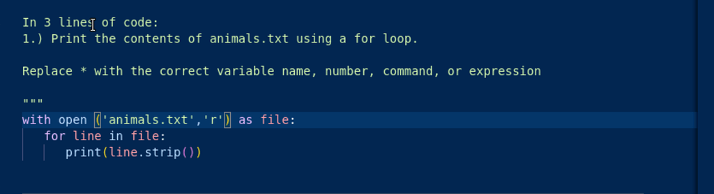 Unable to not get 1.3 challenge exercise Python Basic - IT and ...
