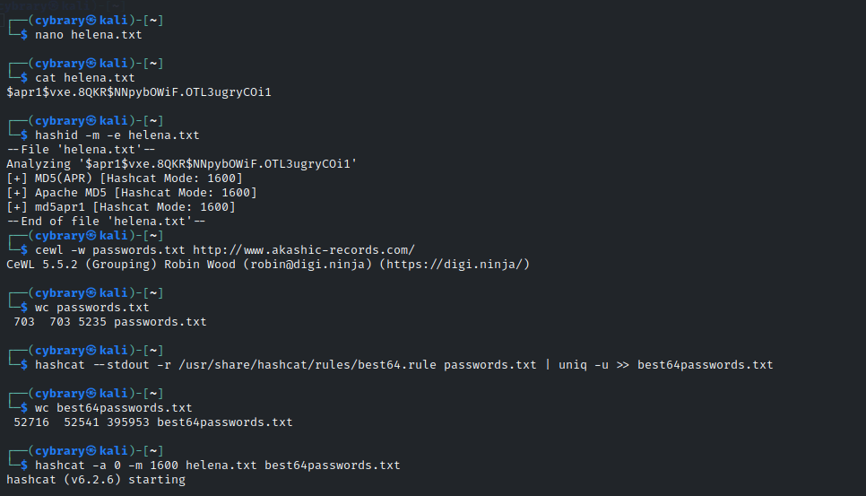 Password Cracking 1.3 Challenge Exercise - Content Discussion - Cybrary